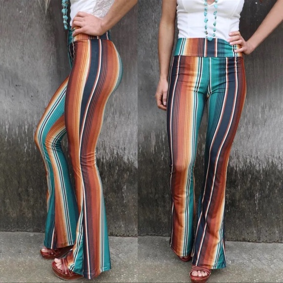 Pants & Jumpsuits | Bohemian Style Flare Leg Pants | Poshmark